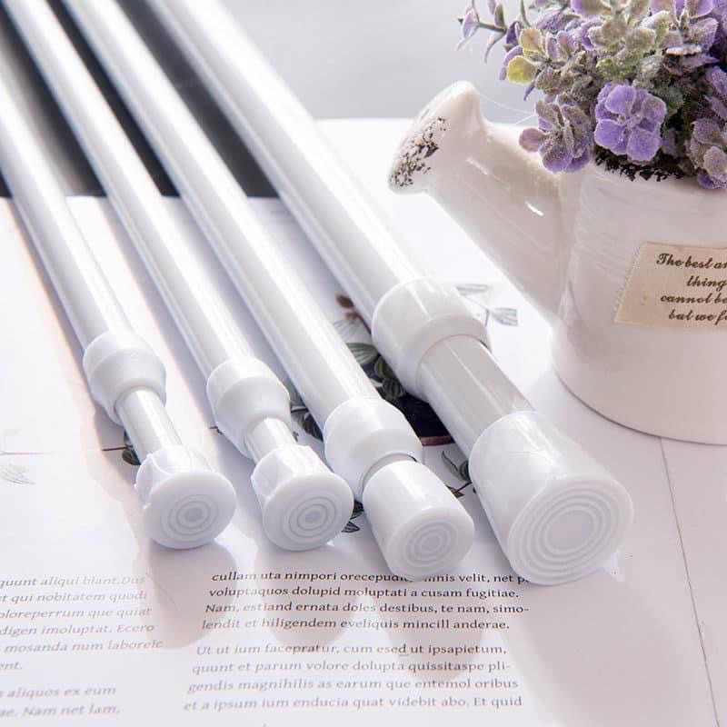 1 Piece Curtain Rod Stainless Steel White – Tool-Free Installation ...