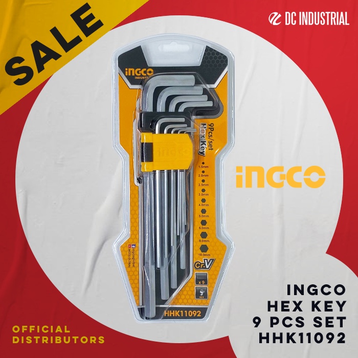 INGCO HEX KEY 9PCS. SET HHK11092 | Shopee Philippines