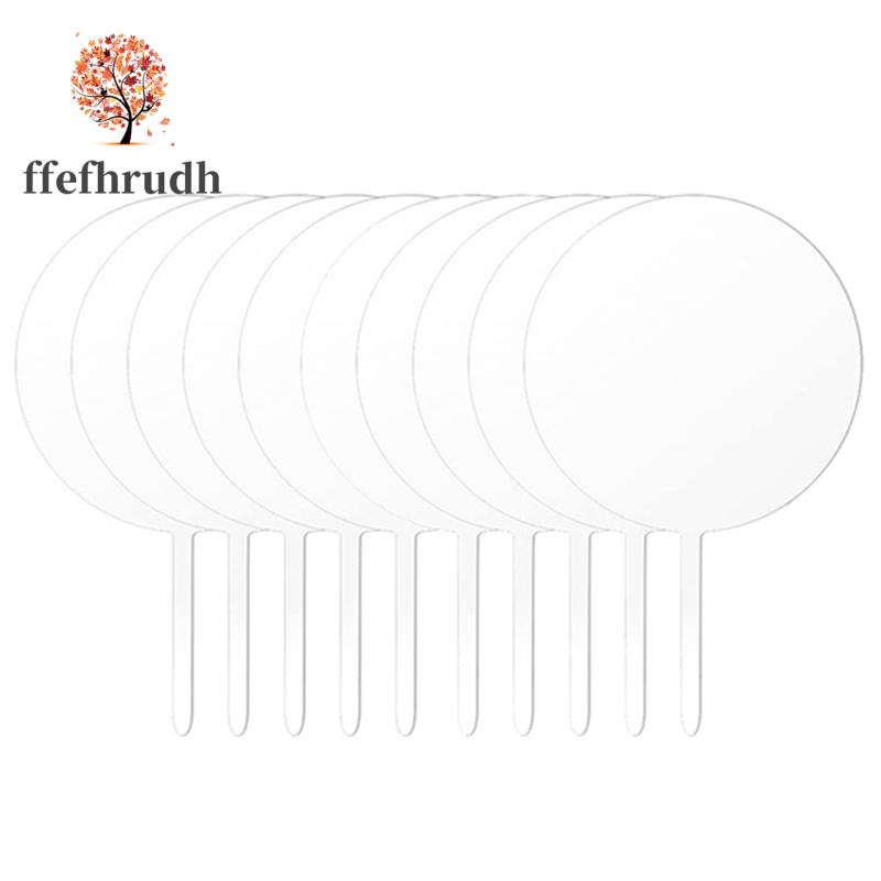 Acrylic Cake Topper Round Cupcake Topper Blank Cake Topper Stick,DIY ...