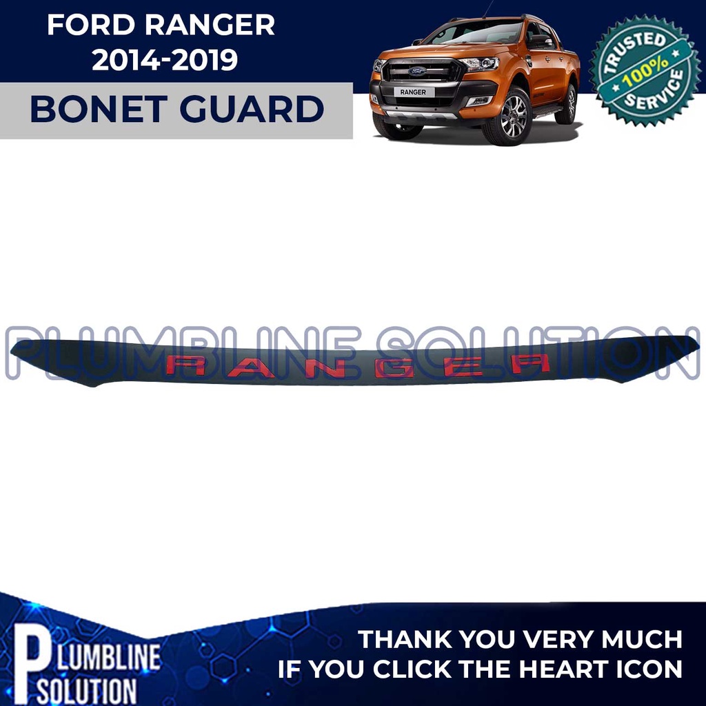 Car Bonnet Guard for Ranger 2012 - 2021 T6 T7 T8 Wildtrak Raptor No ...
