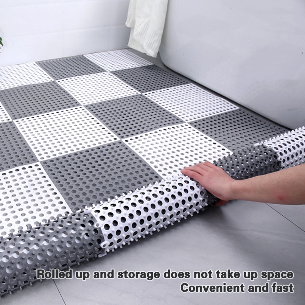 Bathroom Shower Mat Non-Slip Bathmats PVC Floor Mats for Toilet ...