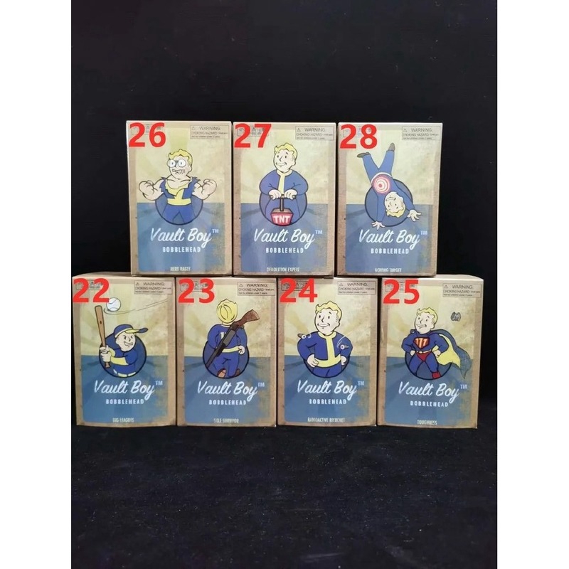 Fallout Shelter 4 Vault Boy Bobbleheads Complete PVC Action Figures ...