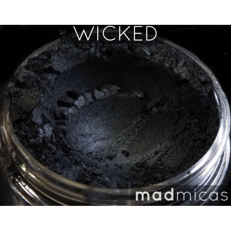 Mica Powder by Mad Micas USA 5 gr/ Wicked Black Silver Mica/Powder ...