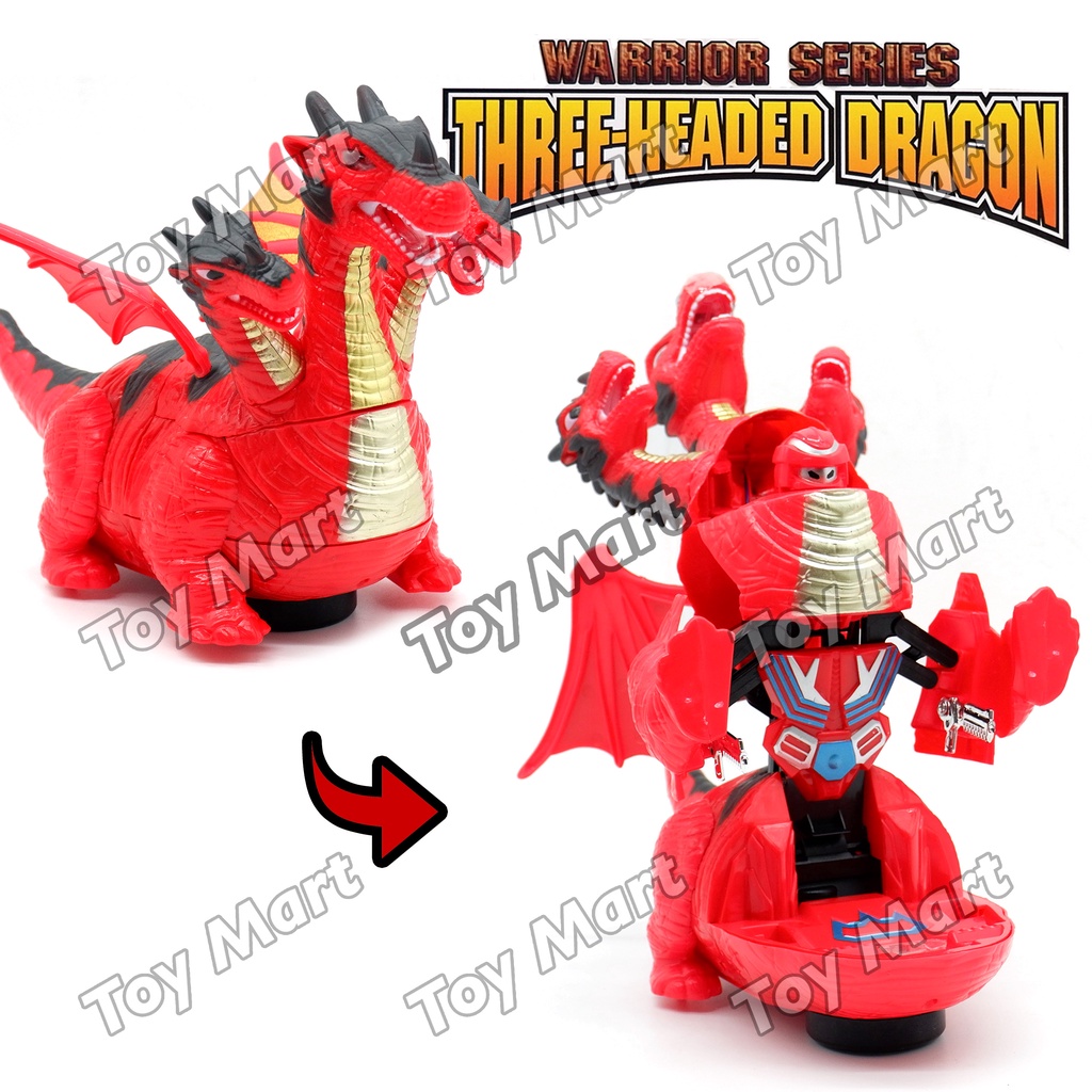 Dragon Warrior Transformer Hero Bump and Go Interactive Robot Toy ...