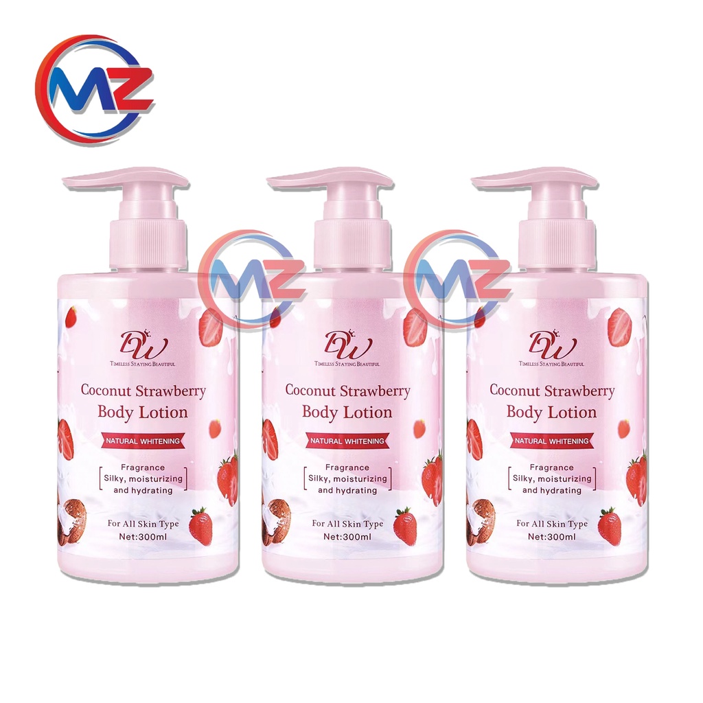( SET OF 3 ) DW Coconut StrawBerry Body Lotion 300ml | Shopee Philippines