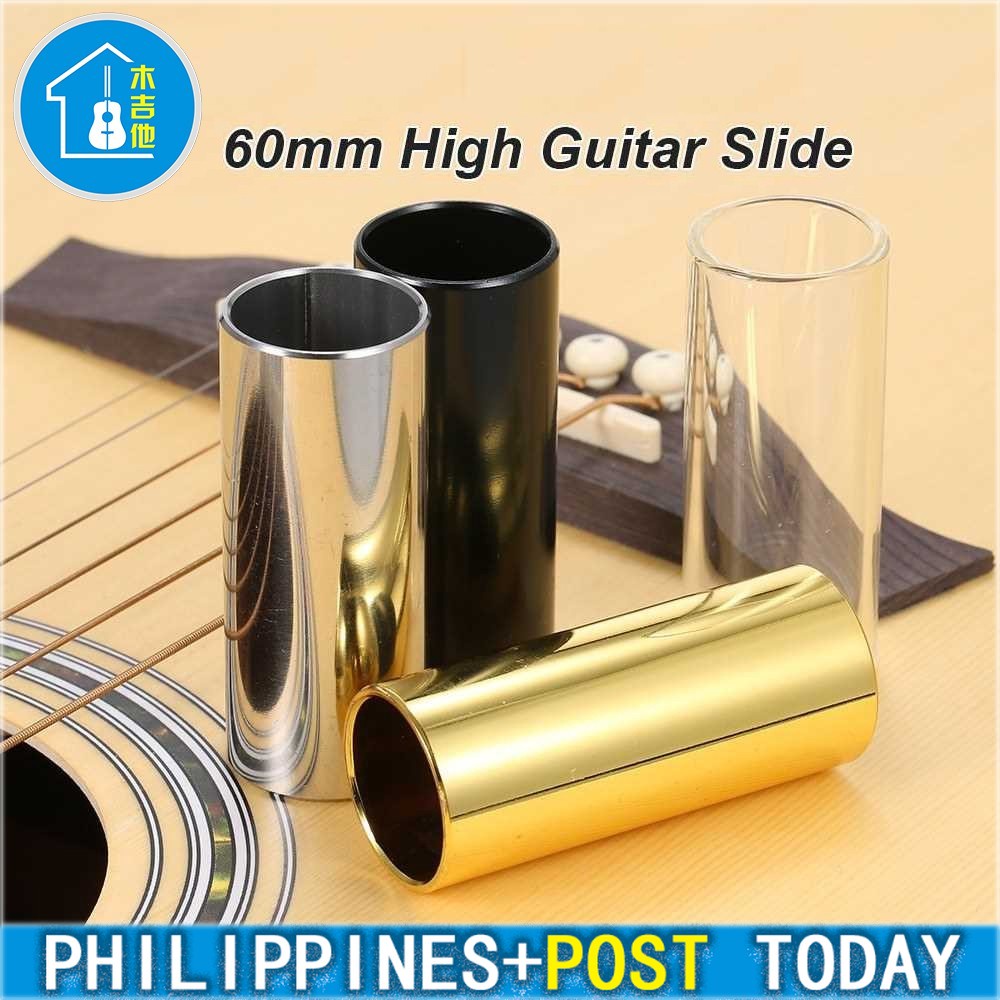 60MM High Guitar Slide Bar Stainless Steel Metal/Glass Finger Slides ...