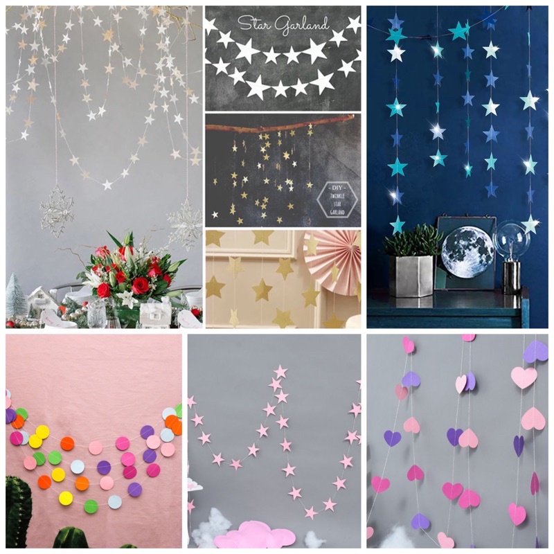 star party banner birthday anniversary wedding decorations | Shopee ...