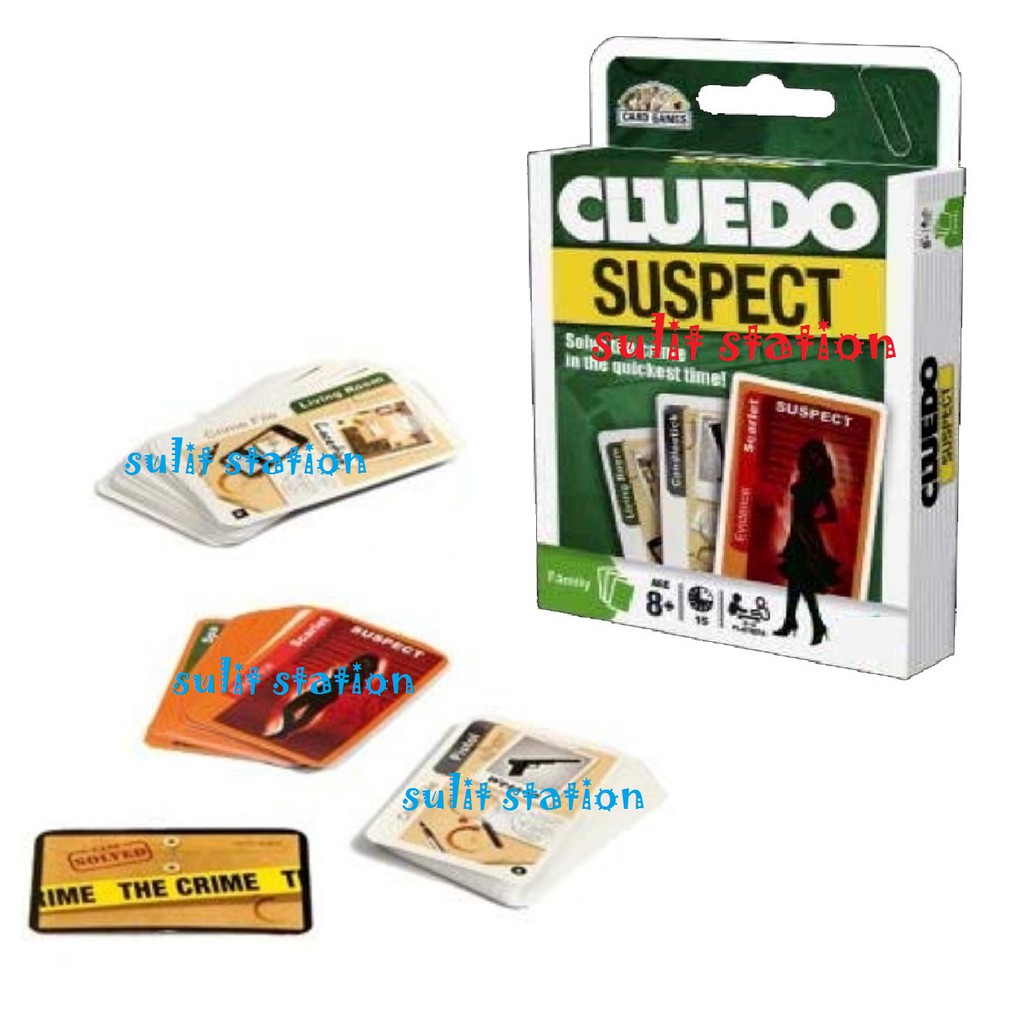 CLUEDO SUSPECT INVESTIGATIVE DETECTIVE CRIME CARD FUN FAMILY GAMES TOYS ...