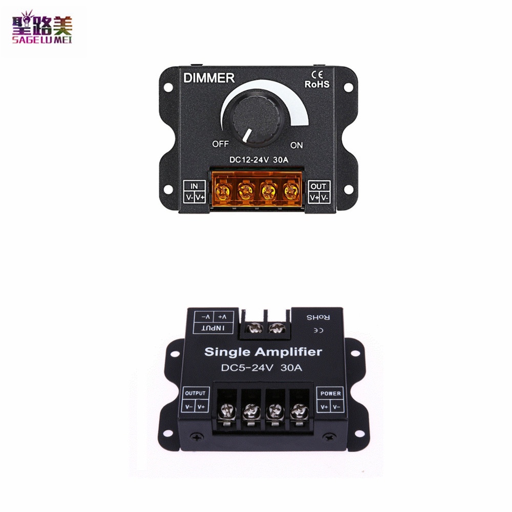 DC12V-24V LED Dimmer Knob Switch 30A 360W Voltage Regulator Adjustable ...