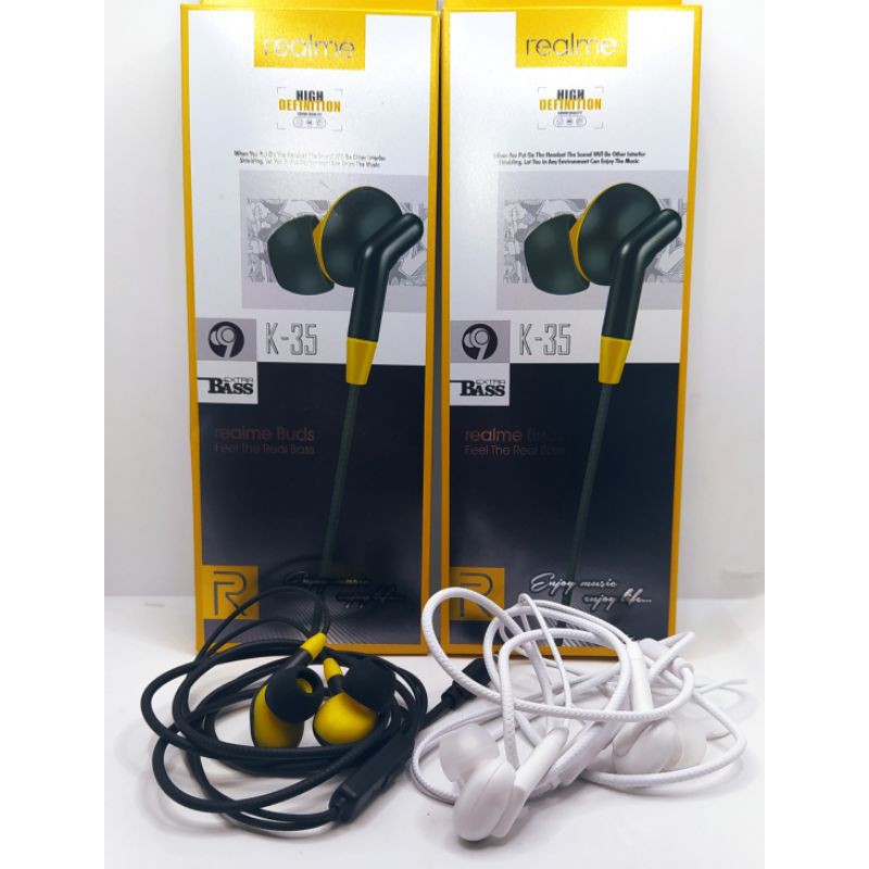 REALME K-35 Earphone 3.5mm jack for android w/ Built in Microphone ...