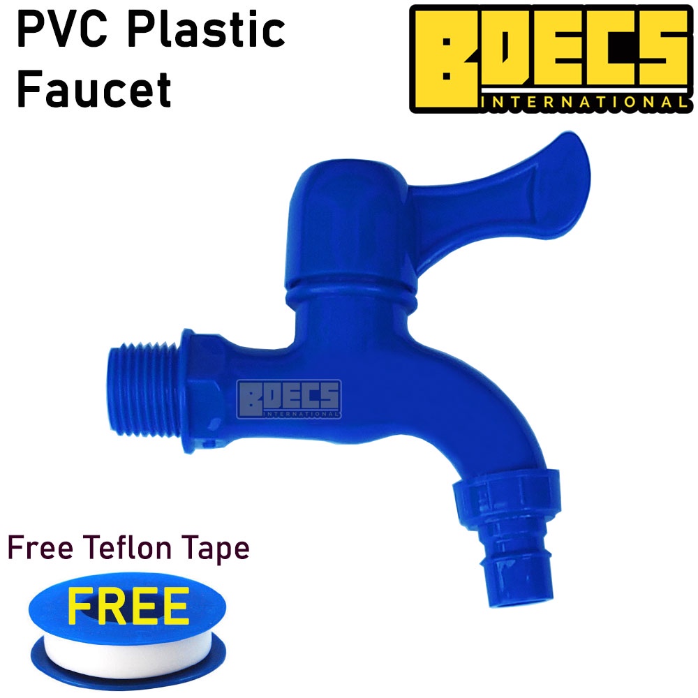 PVC Plastic Faucet High Quality with Free PTFE Tape (1pc) 1/2 20mm I ...