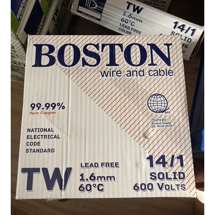 Boston Tw solid wire and cables #12 #14 #10 | Shopee Philippines