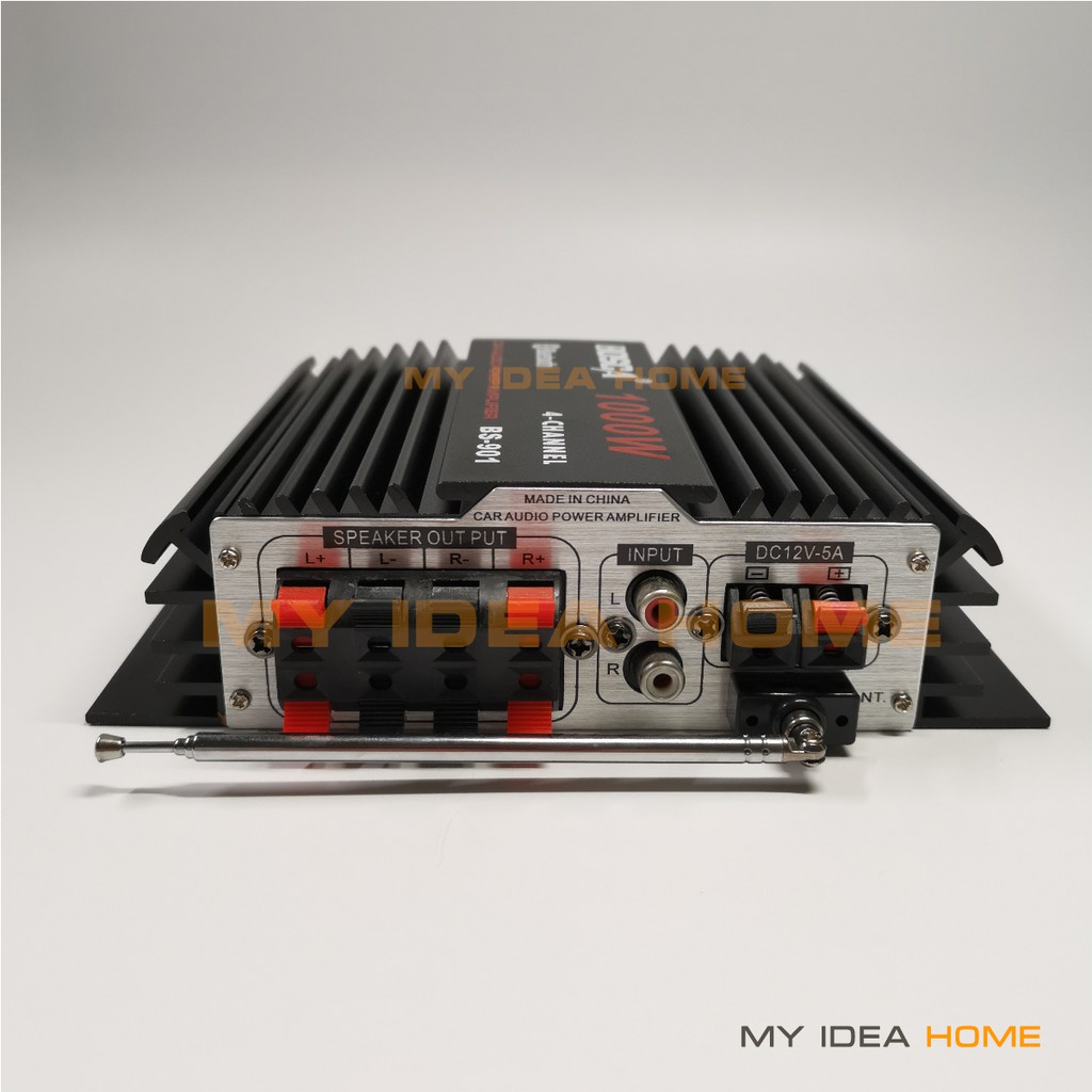 BOSCA Amplifier with Bluetooth USB/SD FM Stereo Audio 4 Channel Power ...