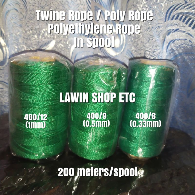 PYLON ROPE / Twine Rope / Poly Cord 400/12, 400/9, 400/6 SPOOLS net ...