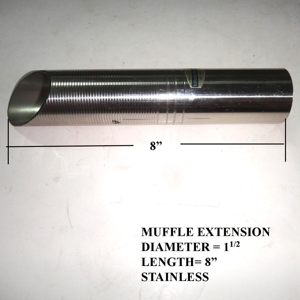 MUFFLE EXTENSION 1 1/2 X 8" STAINLESS (TAPIAS) | Shopee Philippines