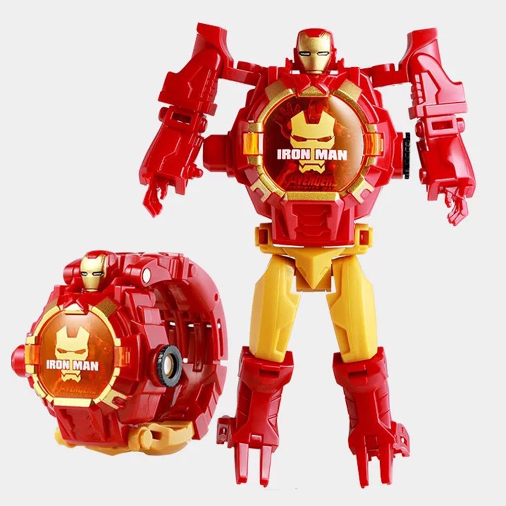 Spider Man Projection Watches Deformable Superheros Electronic Watch ...