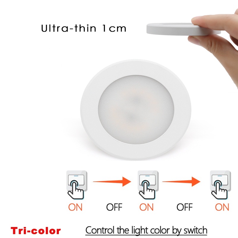 Mini LED Downlight Ultra-thin Tri-color 5W 7W 220V Surface Mounted Lamp ...