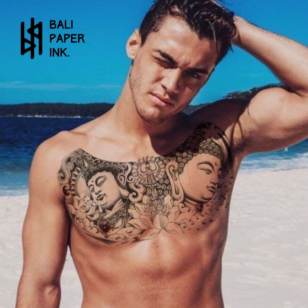 Bali Paper Ink Full Chest Temporary Tattoo - Buddha - SGT001 | Shopee ...