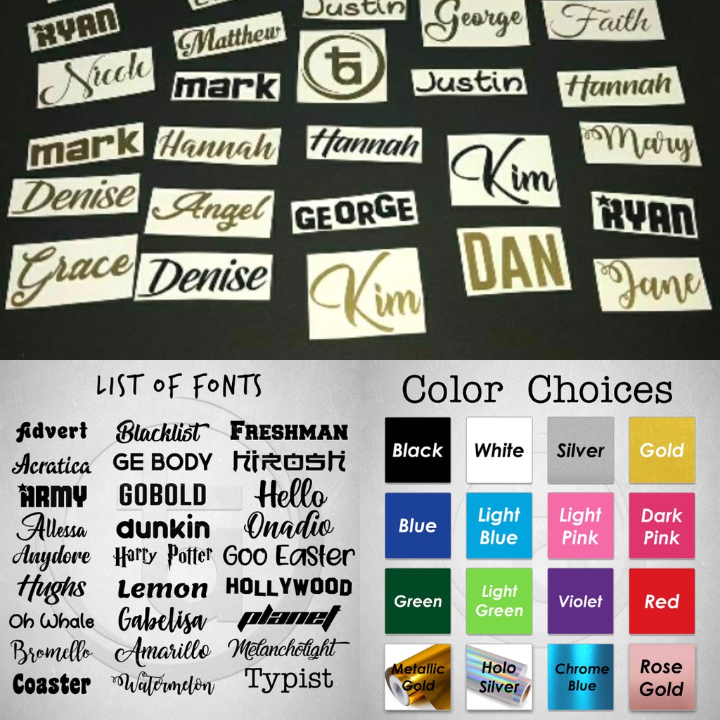Cheapest (COD) Custom Name Sticker Decal UV DTF for Gifts and Giveaways ...