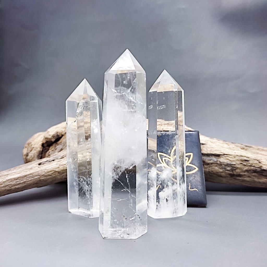 Clear Quartz Tower (Master Healer) Authentic Clear Quartz Obelisk Mini ...