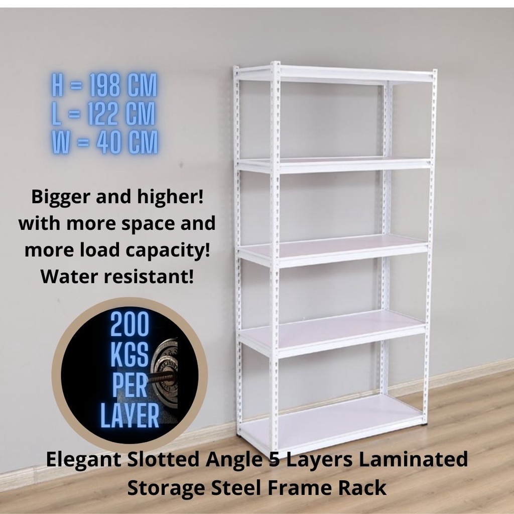 Multifunctional Elegant Slotted Angle 5 Layers Laminated Storage Steel ...