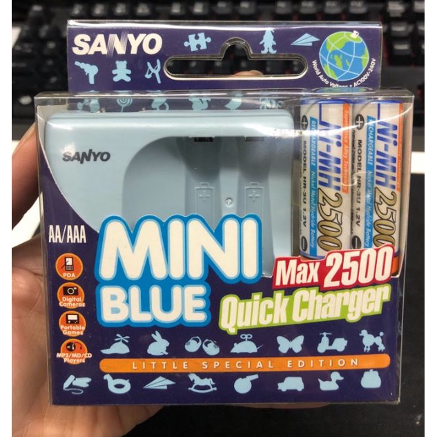 NC-MDRO2N-EX(L) SANYO Ni-MH QUICK CHARGER + 2PC Ni-MH battery AA ...