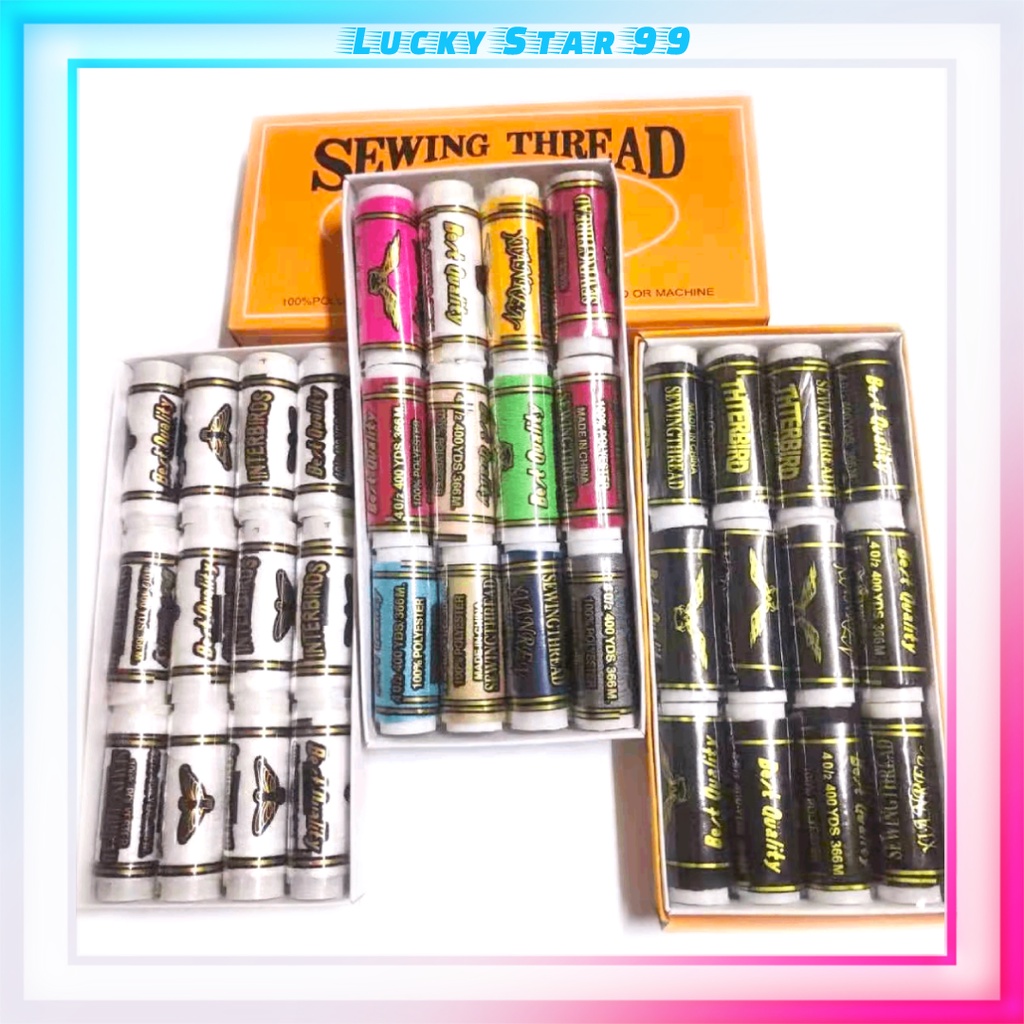 Sewing Thread Sinulid 12 pcs/box | Shopee Philippines