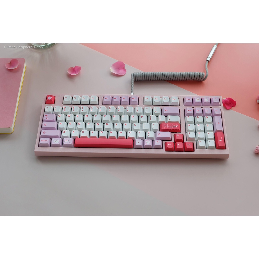 Humha Hazakura keycaps PBT Material Dye-Sublimation Cherry profile ...
