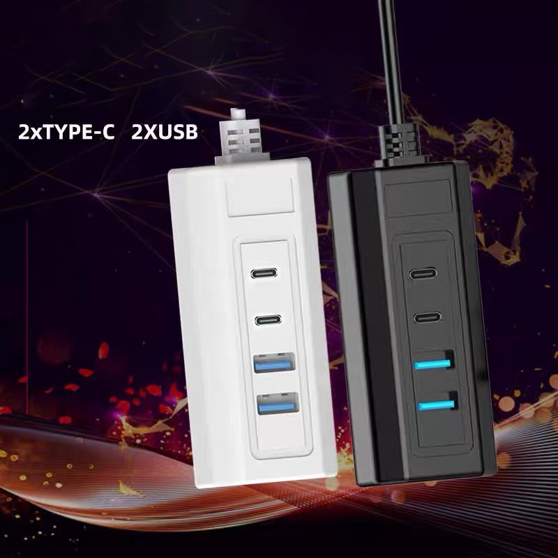 20W Ultra high speed socket dual usb charging port with dual Type-C ...