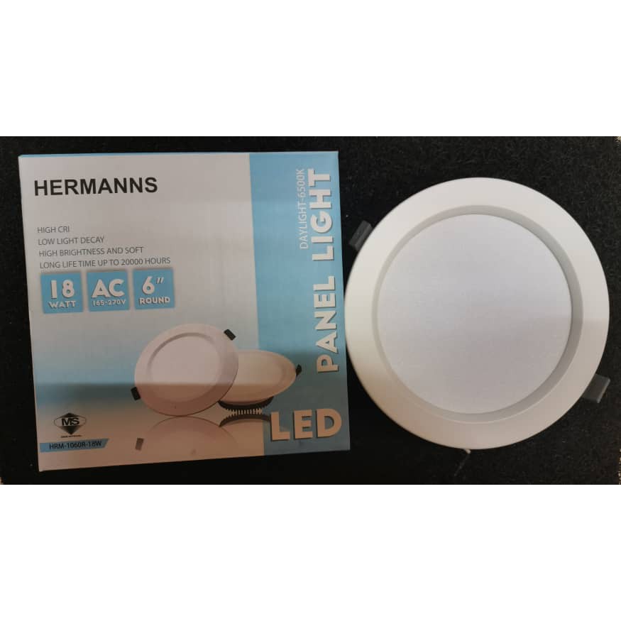 LED PANEL LIGHT / DOWNLIGHT / 18 WATT 6INCH 6500K DAYLIGHT | Shopee ...