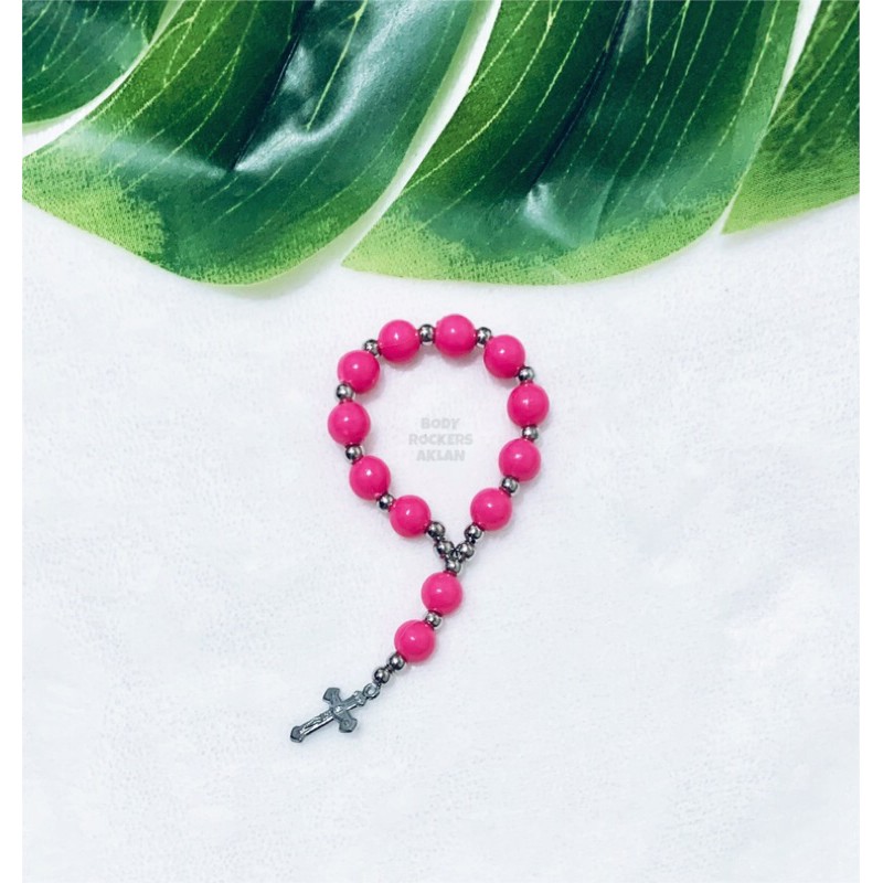 Mini Pocket Rosary *FUCHSIA PINK* [souvenirs][giveaways] | Shopee ...