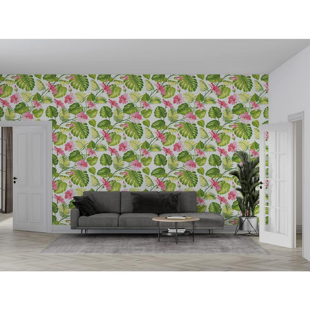 GREEN BIG LEAVES/FLORAL wall sticker/wallpaper for home decoration ...