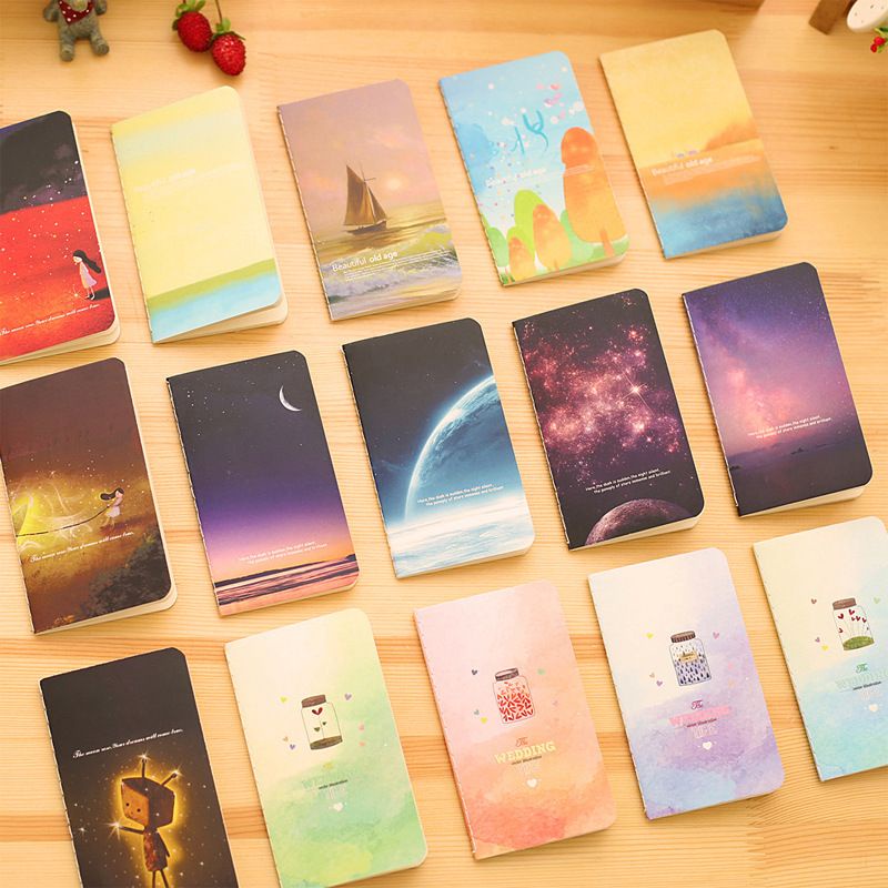 cute mini the moon star universe laptop note book/1pcs | Shopee Philippines
