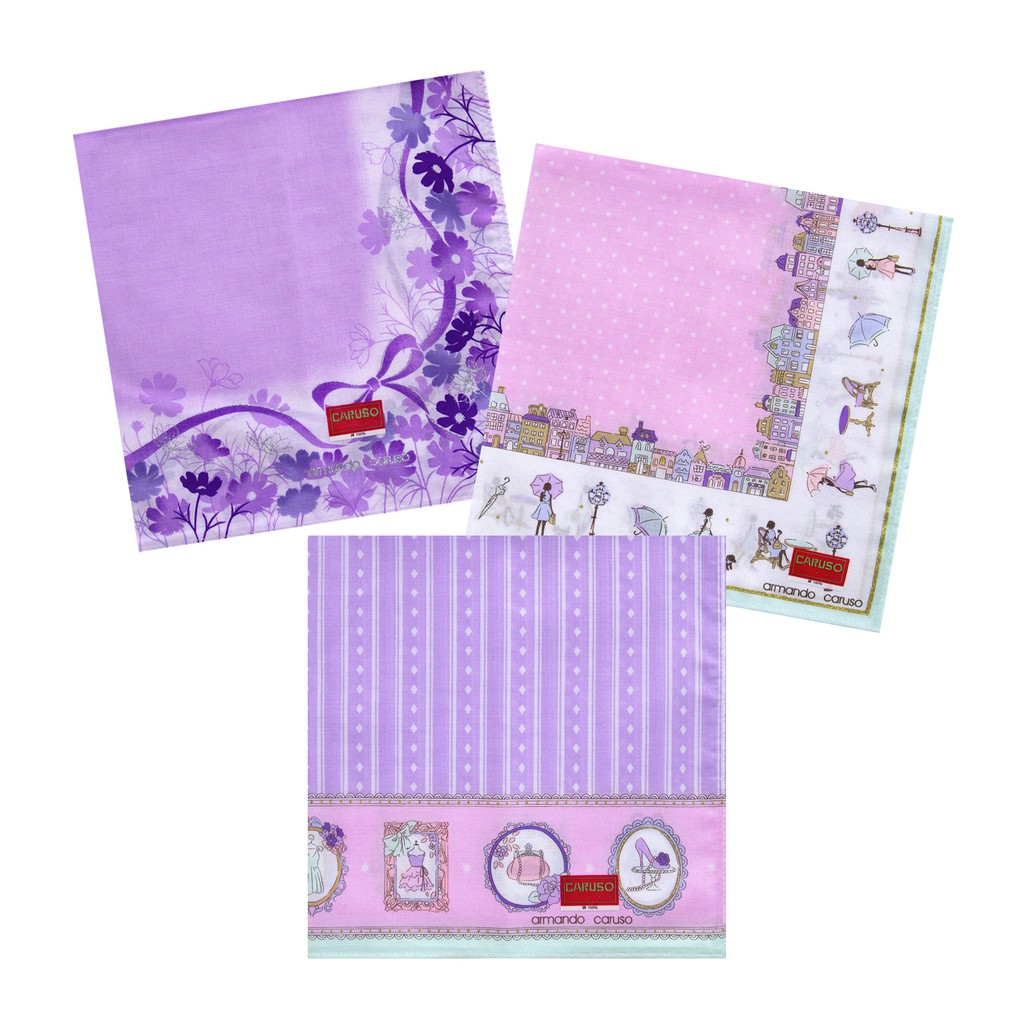 Armando Caruso Ladies' Printed Handkerchief Pastel Series - set of 3 ...