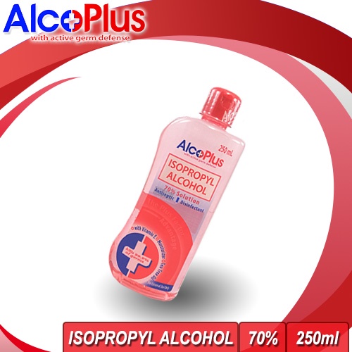 AlcoPlus Red 70% Isopropyl Alcohol (250ml) 1 bottle | Shopee Philippines