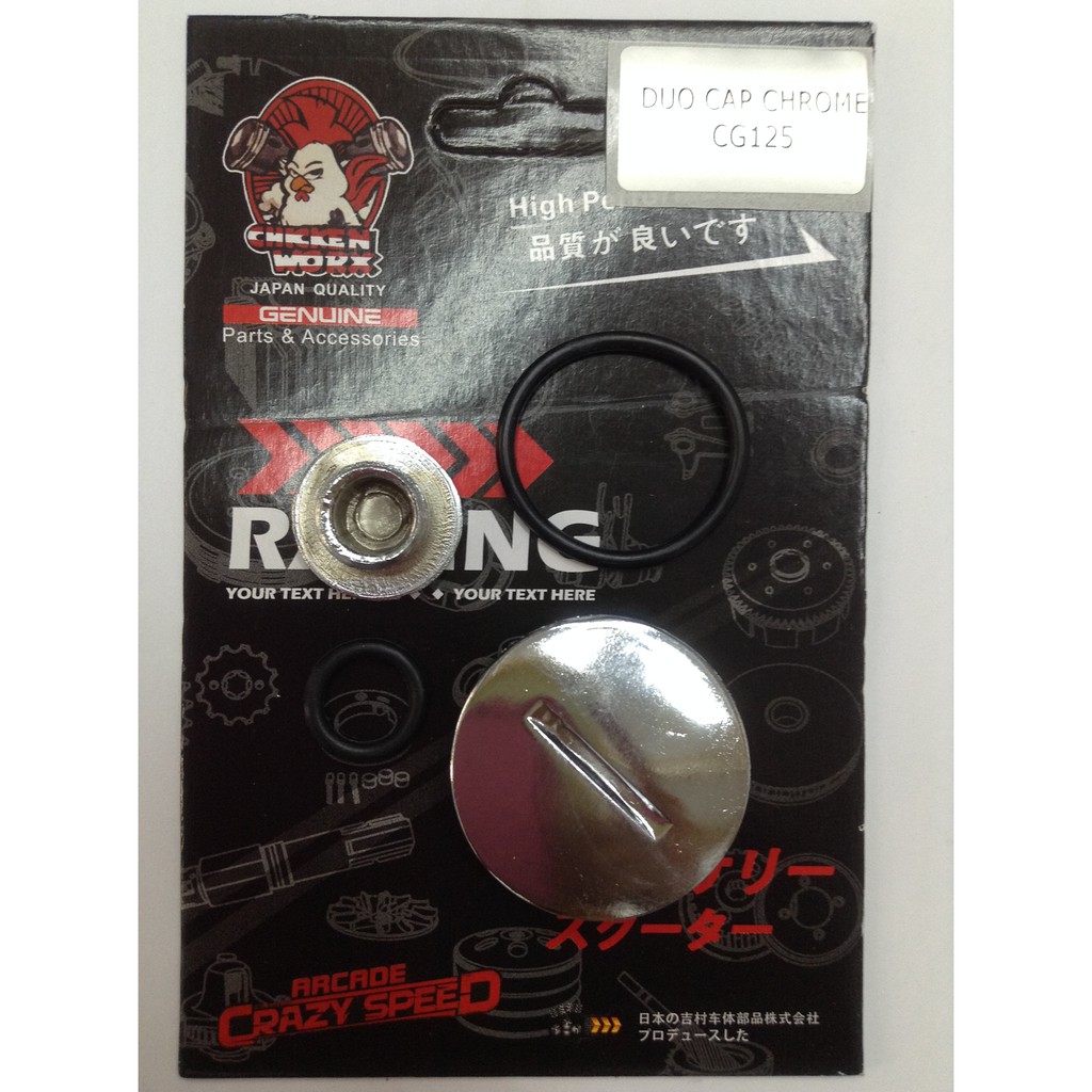 DUO CAP CG125 CHROME #DCC02(CHICKENWORX) | Shopee Philippines