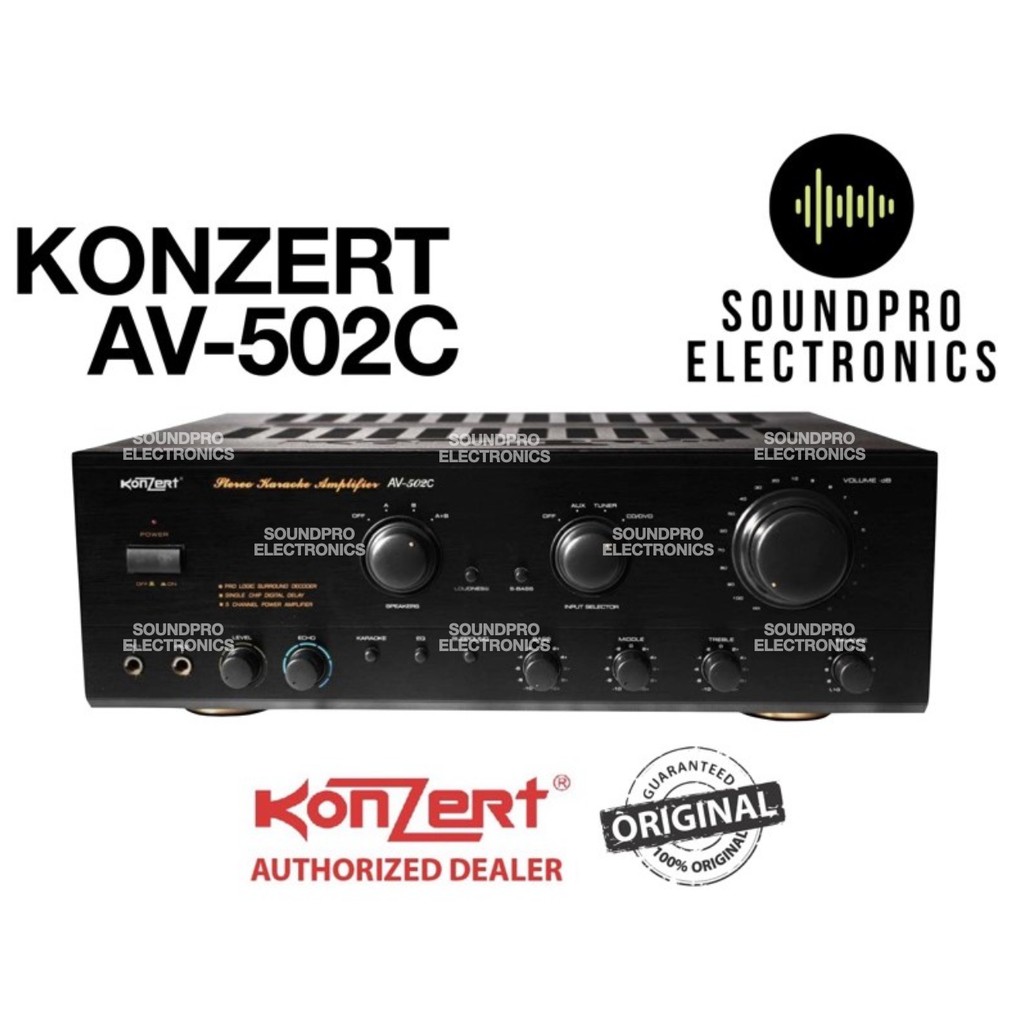 ORIGINAL Konzert AV-502C Karaoke Amplifier 500 Watts x2 | Shopee Philippines