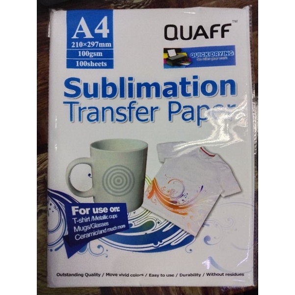 QUAFF A4size Sublimation Paper 100sheets and A3size 50sheets | Shopee ...