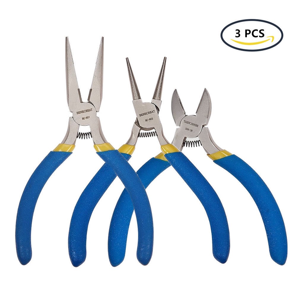 1 Set 3pcs Jewelry Pliers Sets Long Nose Round Nose Pliers | Shopee ...