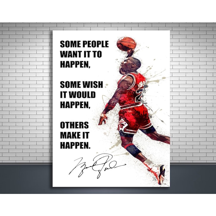 Michael Jordan Poster Quote Motivational Canvas Painting Poster Wall ...