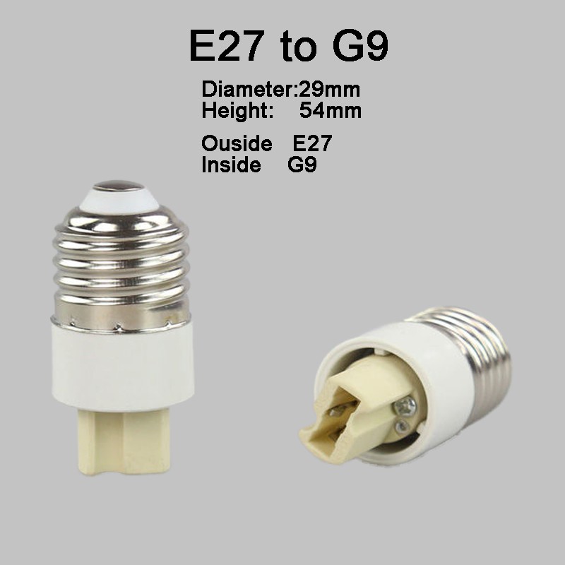 E12 E14 E17 E27 E40 B22 GU5.3 MR16 GU10 G4 G9 G24 Base Socket Conversion Adaptor For Light Lamp ...