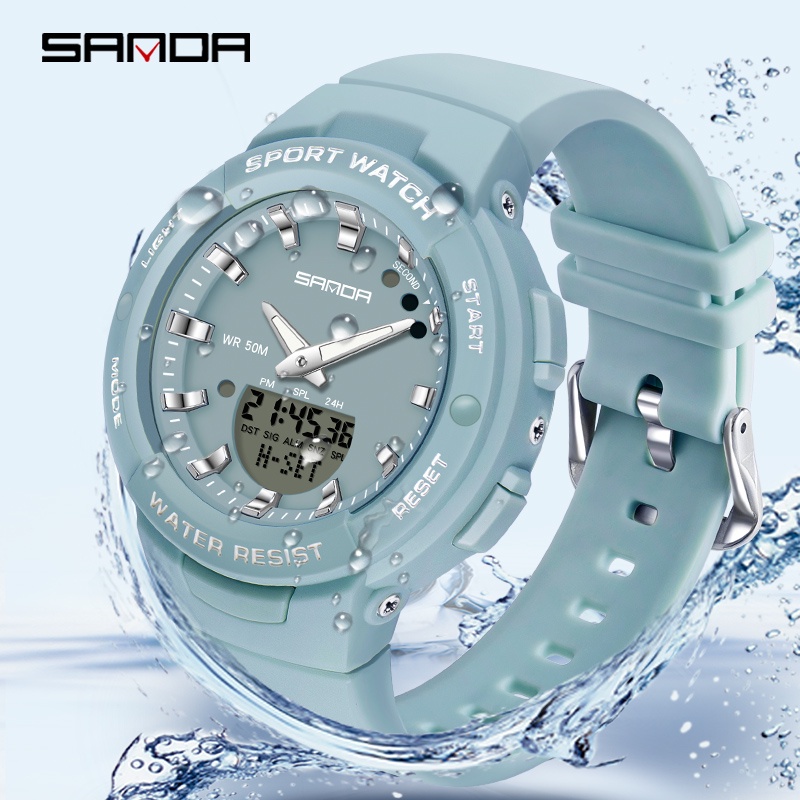 SANDA Women Gold Watch Waterproof Luxury Digital Fashion ...