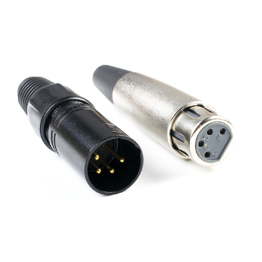 Ready stock* XLR 4-Pin Female socket / Male plug Low-Impedance Audio ...