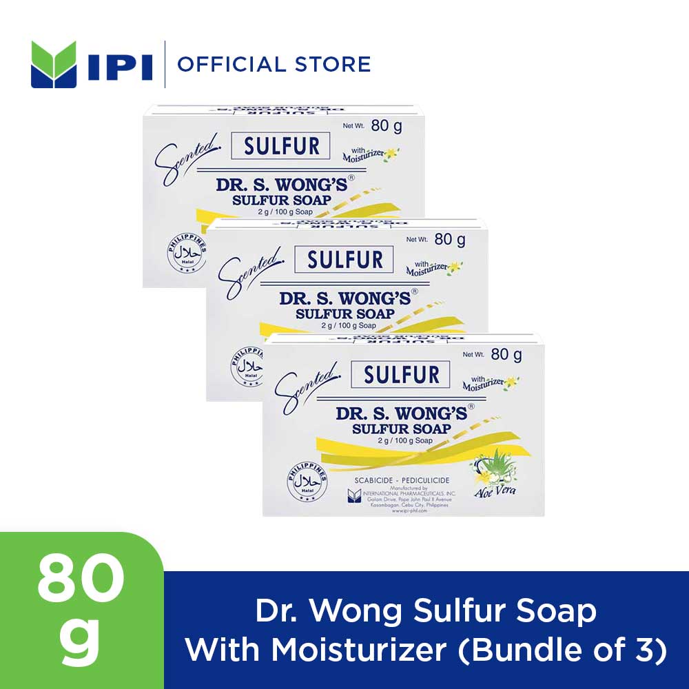 Dr.Wong Sulfur Soap With Moisturizer 80g [Bundle of 3] | Shopee Philippines
