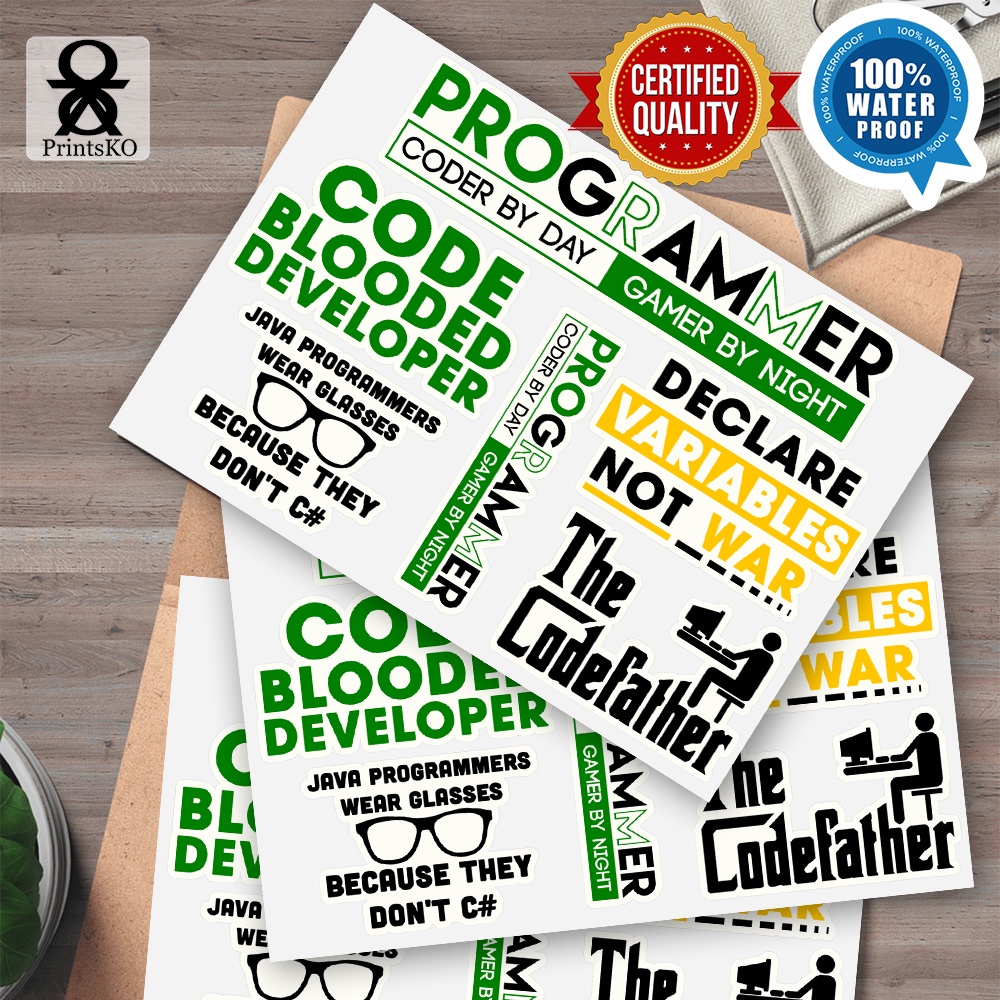 Programmer Water Proof Stickers - Meme Design | Shopee Philippines