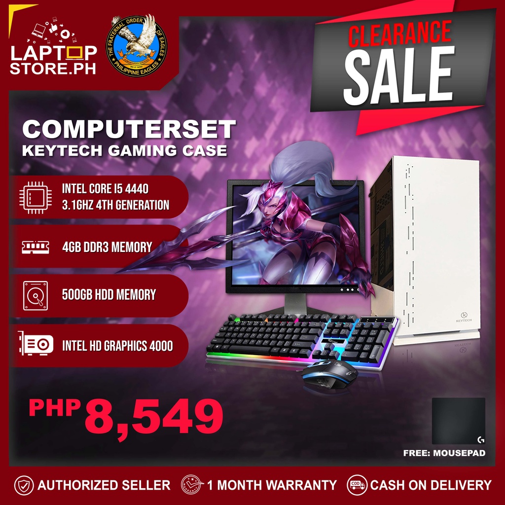 Computer Set Keytech Gaming Case Core i5 4440 3.1ghz - 4gb 500gb HDD ...