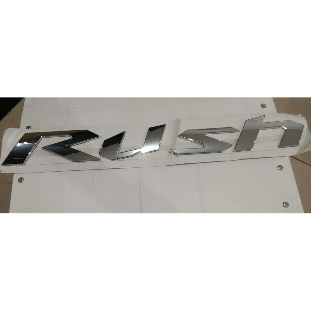 MESIN RUSH emblem / engine hood emblem with RUSH chrome RUSH written ...