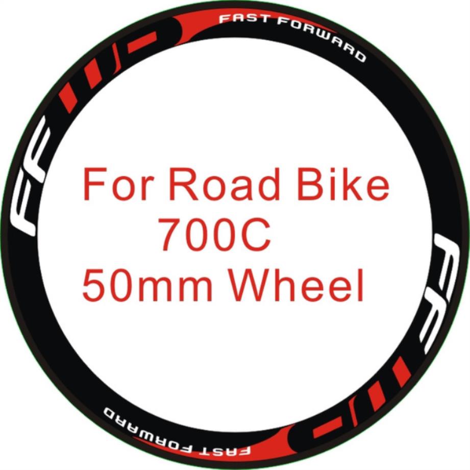 2 wheels/set road bike 700c rim racing brand decals 2colour For ...