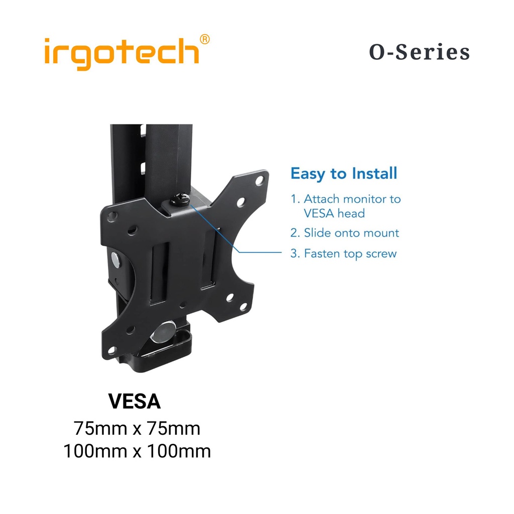 IRGOTECH O-Series Cubicle Monitor Hanger for Monitor up to 32'' Height ...