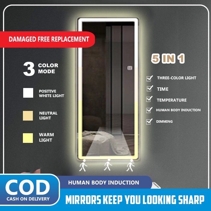 Full length mirror with light full body mirror wall fitting mirror3 ...